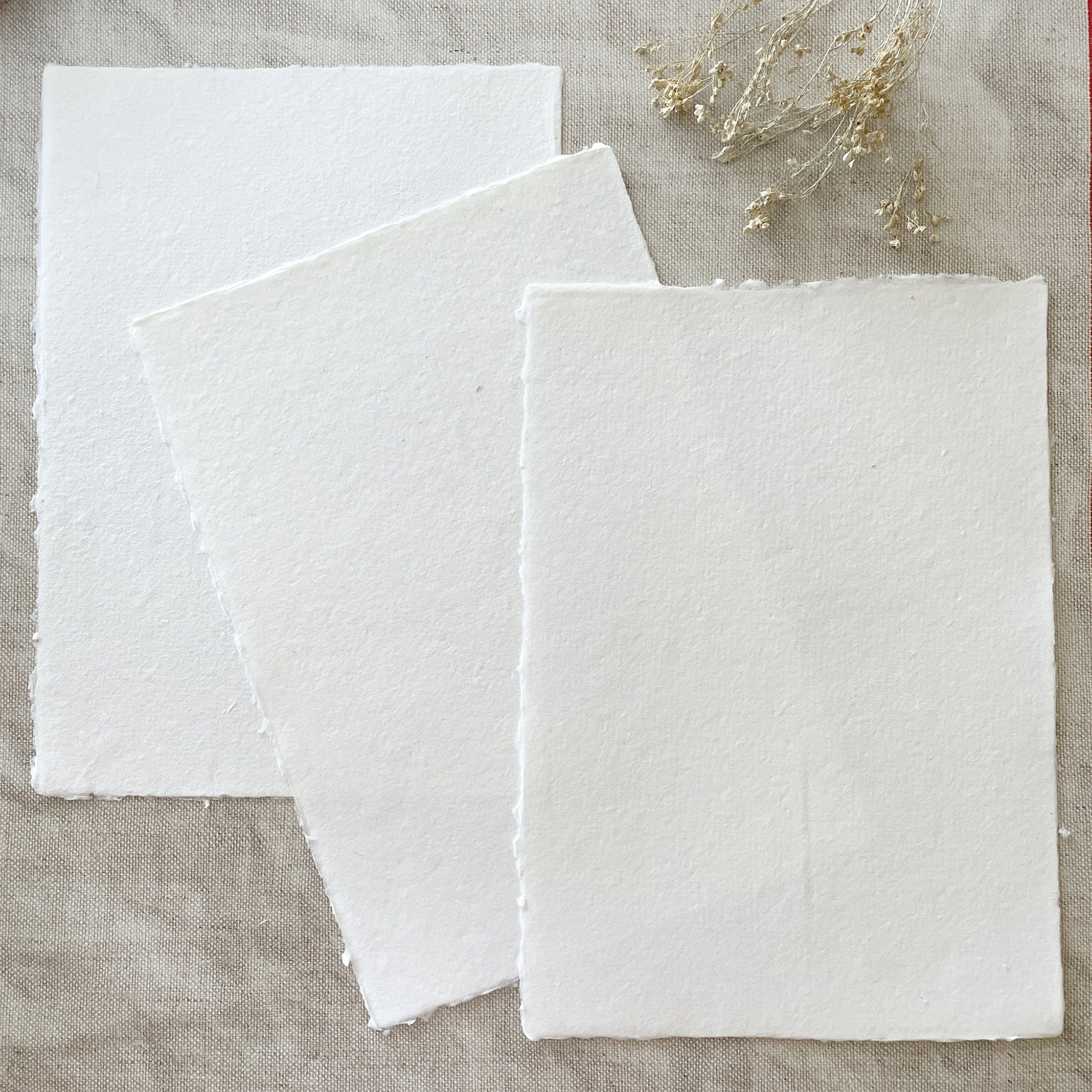 A4 Handmade Paper in Premium White. PACK OF 5 SHEETS. Recycled - Etsy