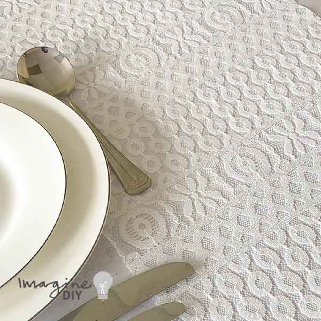 White Lida Table Runner - 2.5 Metre | White Lace Table Runner - Etsy