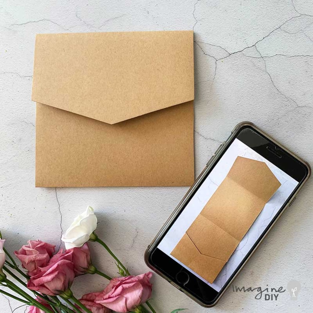 Kraft Card Signature Pocket Invitation | PACK OF 5 | | Blank Pocket ...