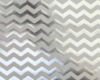 Silver Glitter Chevron Wallpaper