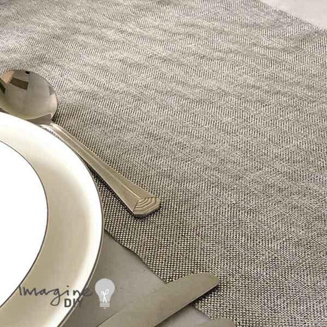 Silver Metalino Table Runner - 2.5 Metre | Metallic Silver Table Runner ...