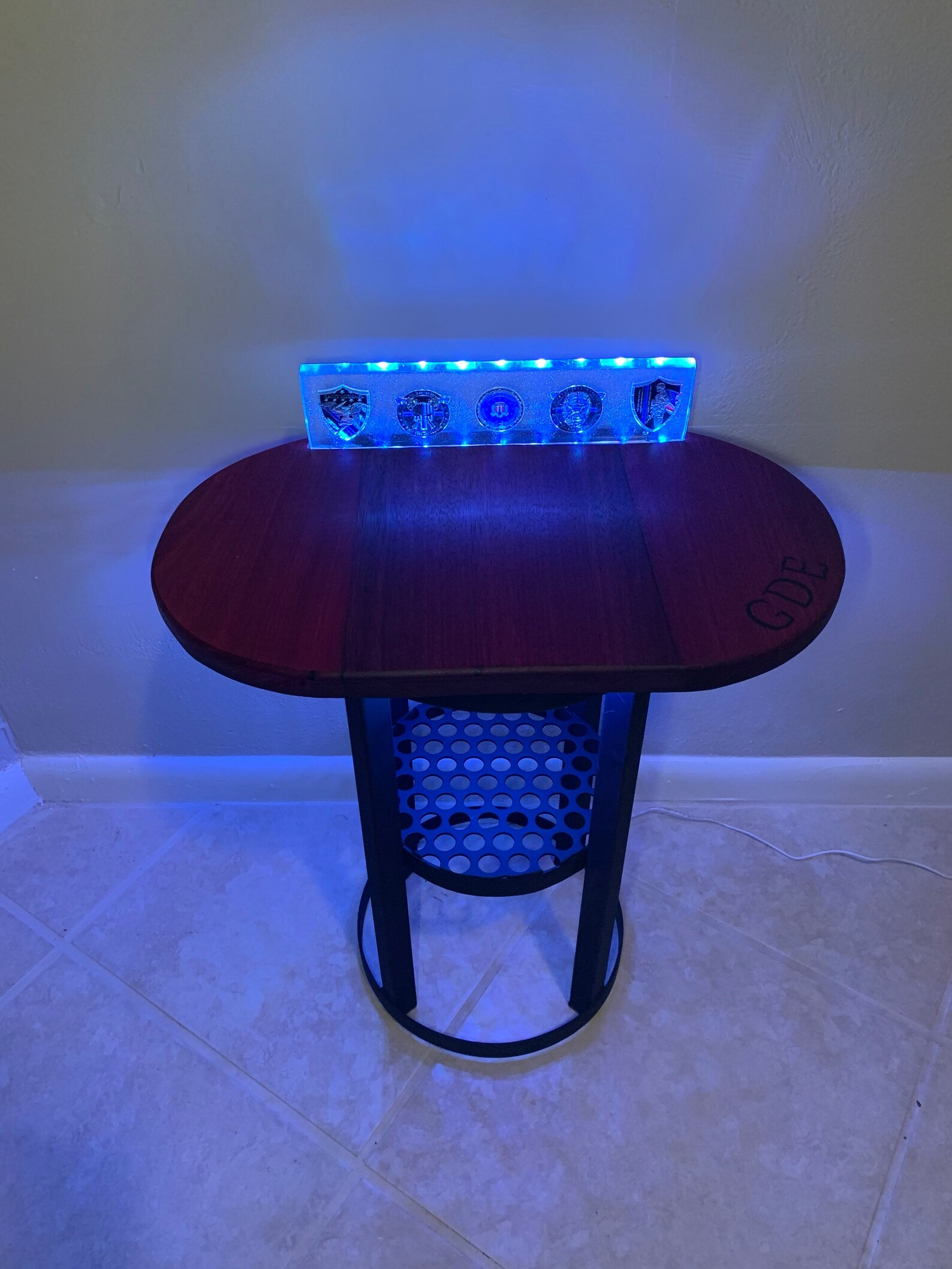 Thin Blue Line Tribute End Table - Etsy