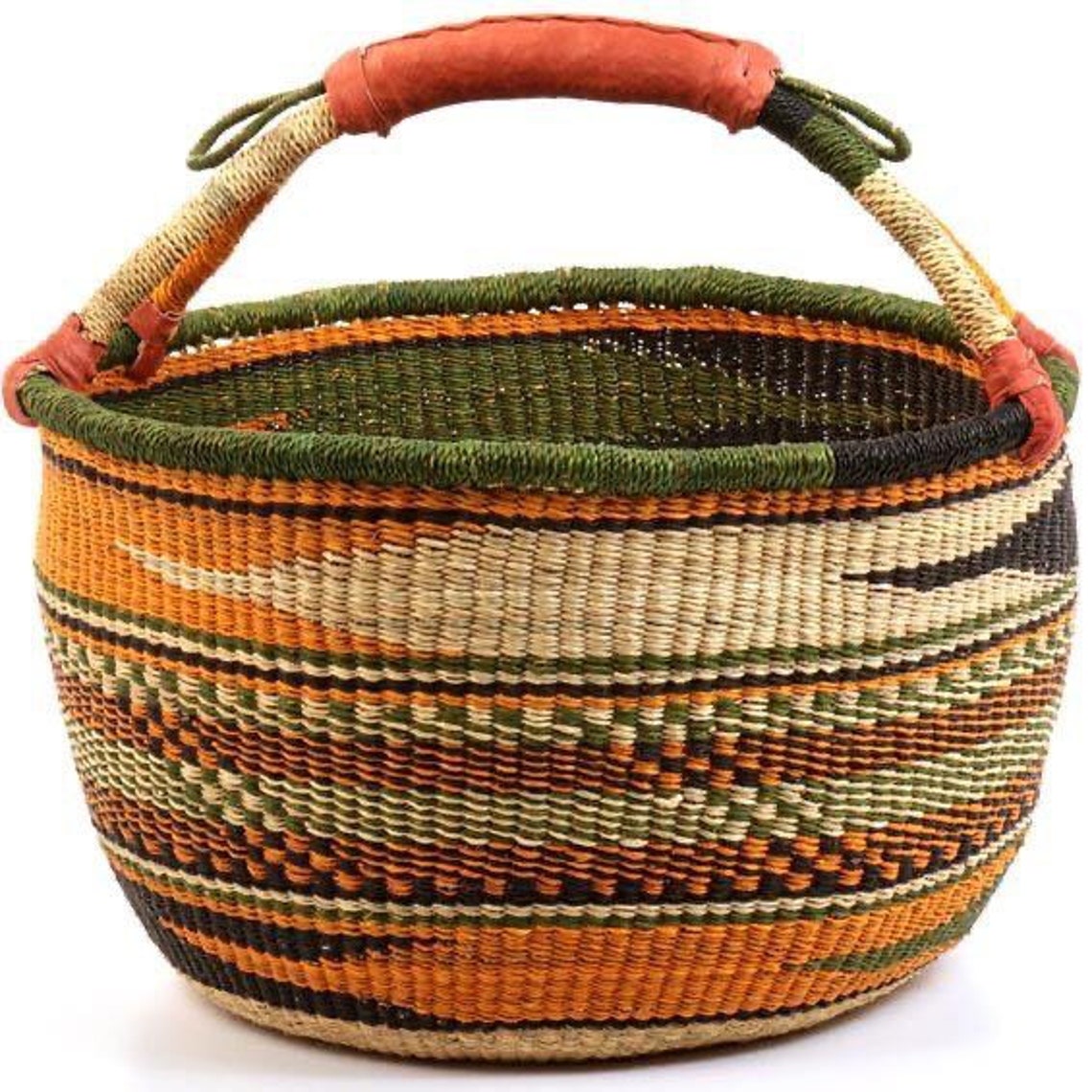 Bolga Basket Large Basket African Market Basket Bolgatanga - Etsy