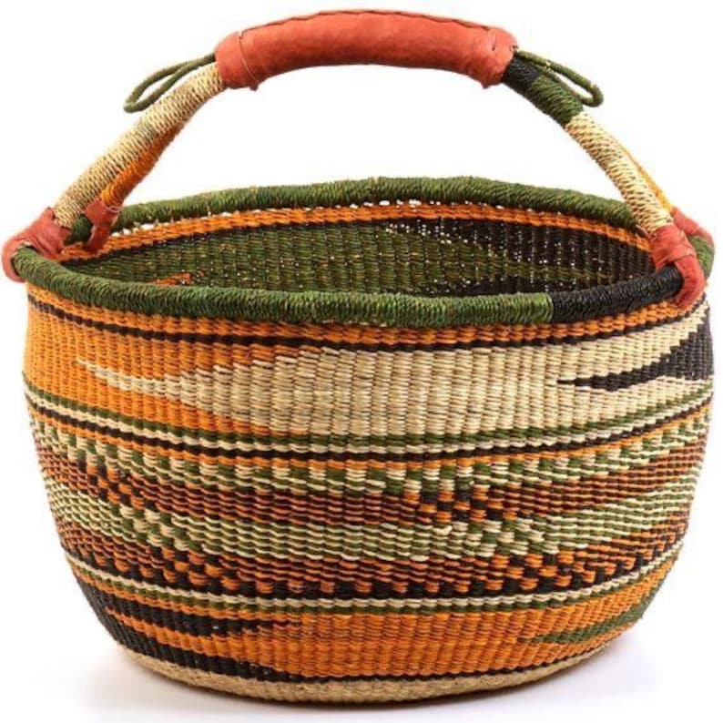 Bolga Basket Large Basket African Market Basket Bolgatanga - Etsy