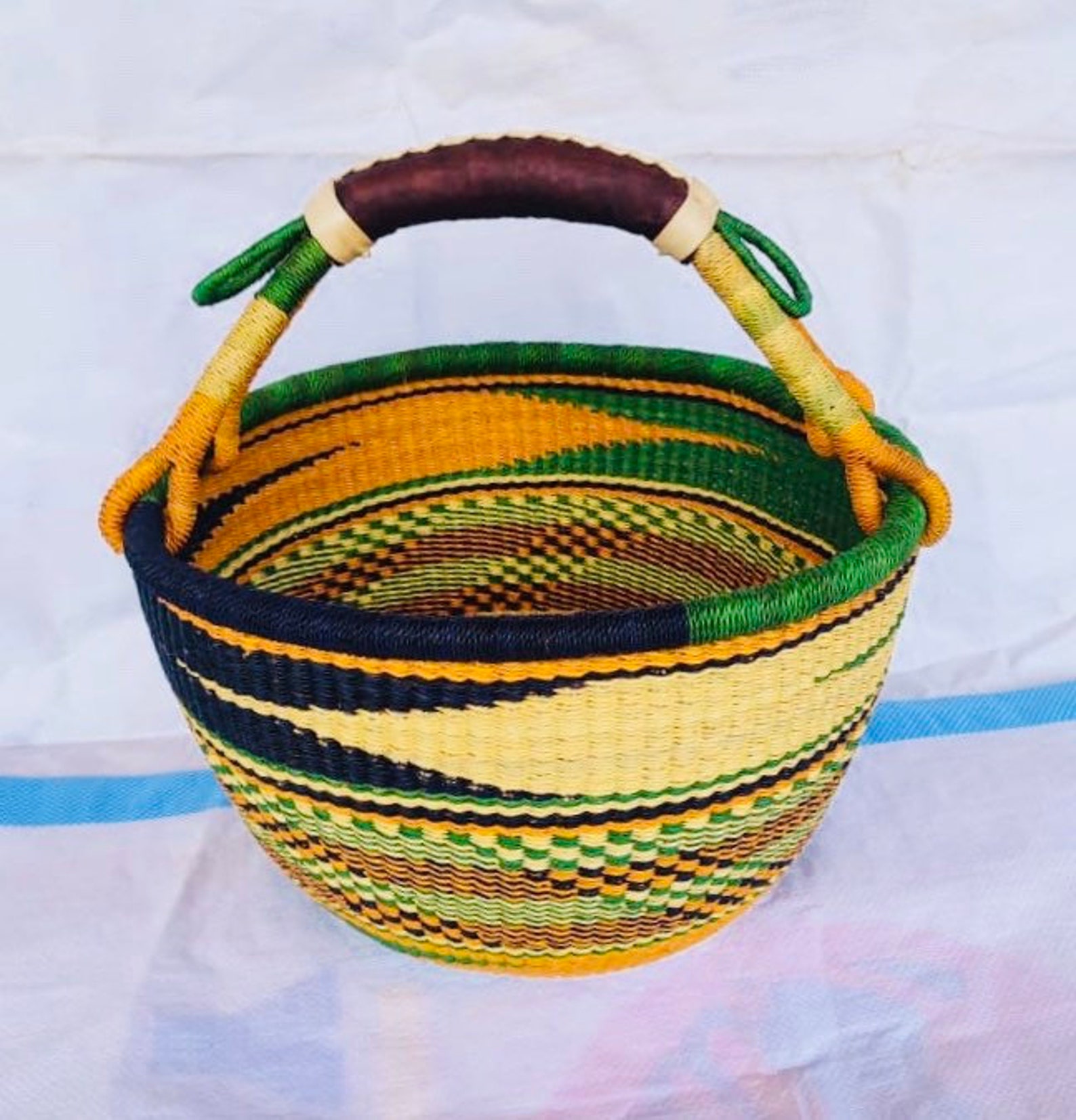 Bolga Basket Large Basket African Market Basket Bolgatanga - Etsy