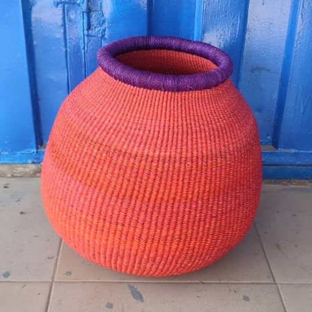 Bolga Basket, Flower Pot Basket, Pot Basket, African Basket, Bolgatanga ...
