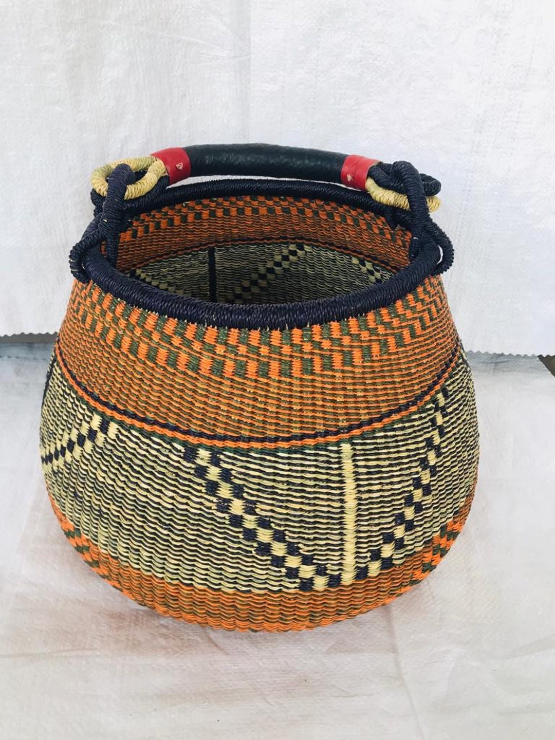 Bolga Basket, Flower Pot Basket, Pot Basket, African Basket, Bolgatanga ...