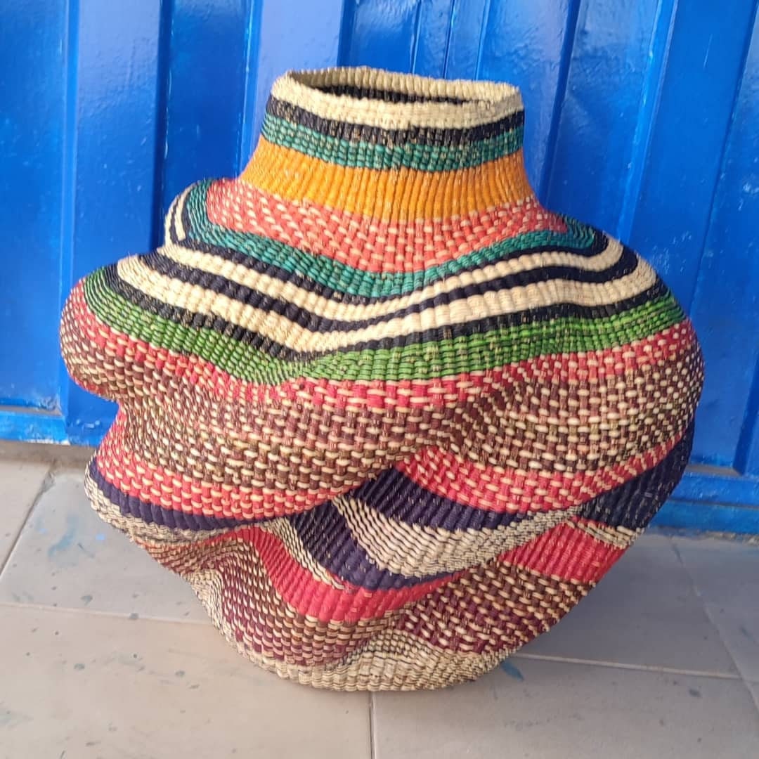 Bolga Basket, Flower Pot Basket, Pot Basket, African Basket, Bolgatanga ...
