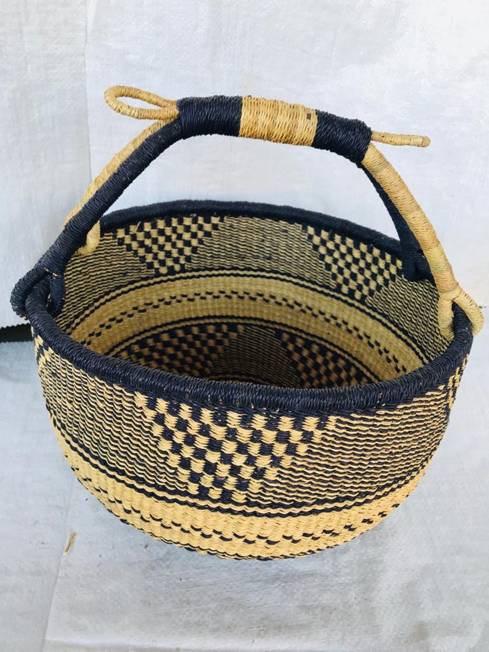 Bolga Basket Large Basket African Market Basket Bolgatanga - Etsy