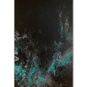 Original Abstract Acrylic Painting - "mint Condition" - 3-piece 10x20 ...