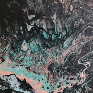 Original Abstract Acrylic Painting - "mint Condition" - 3-piece 10x20 ...