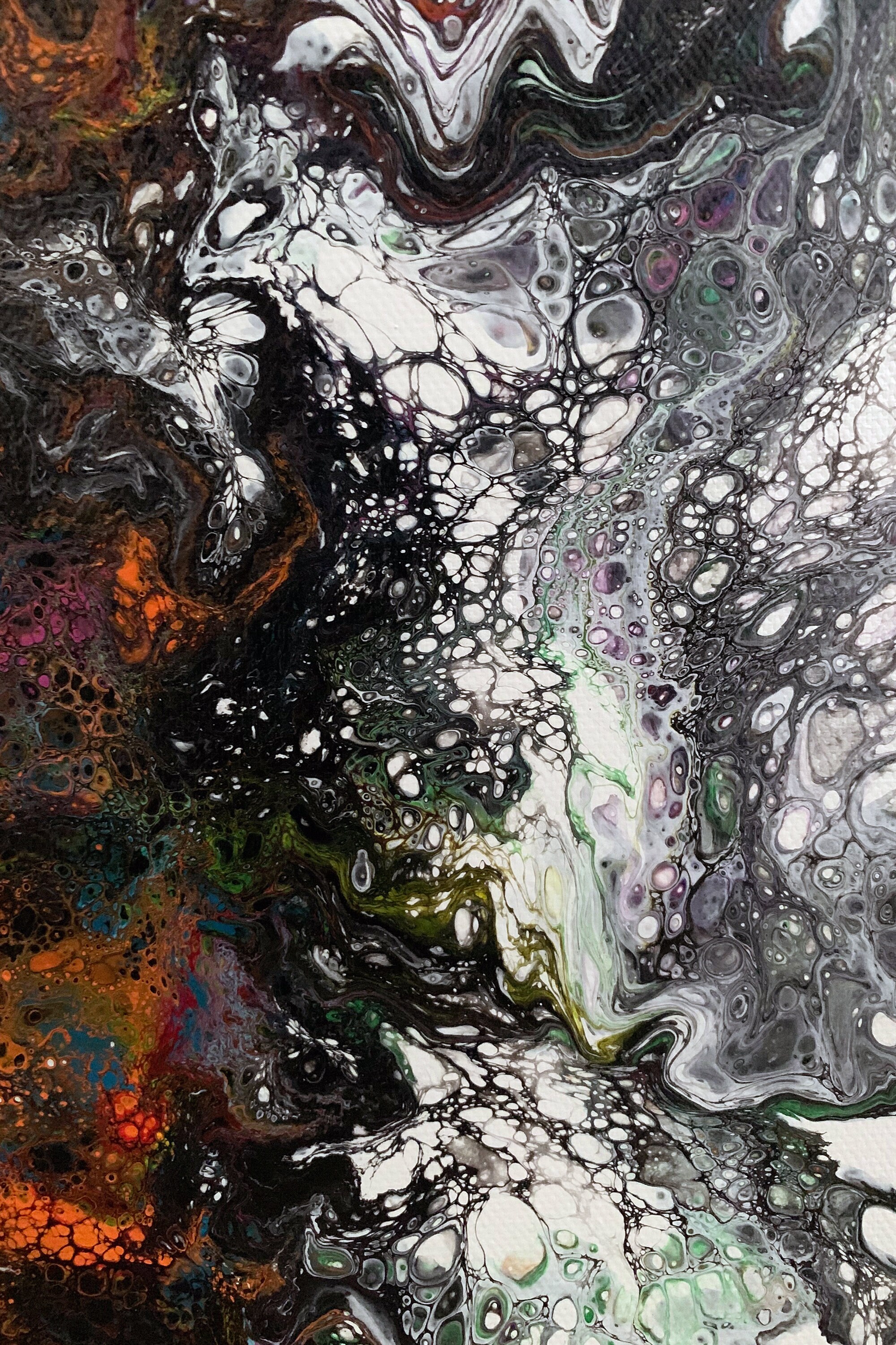 Original Abstract Painting map of the Soul 2 12x36 Acrylic on Canvas ...