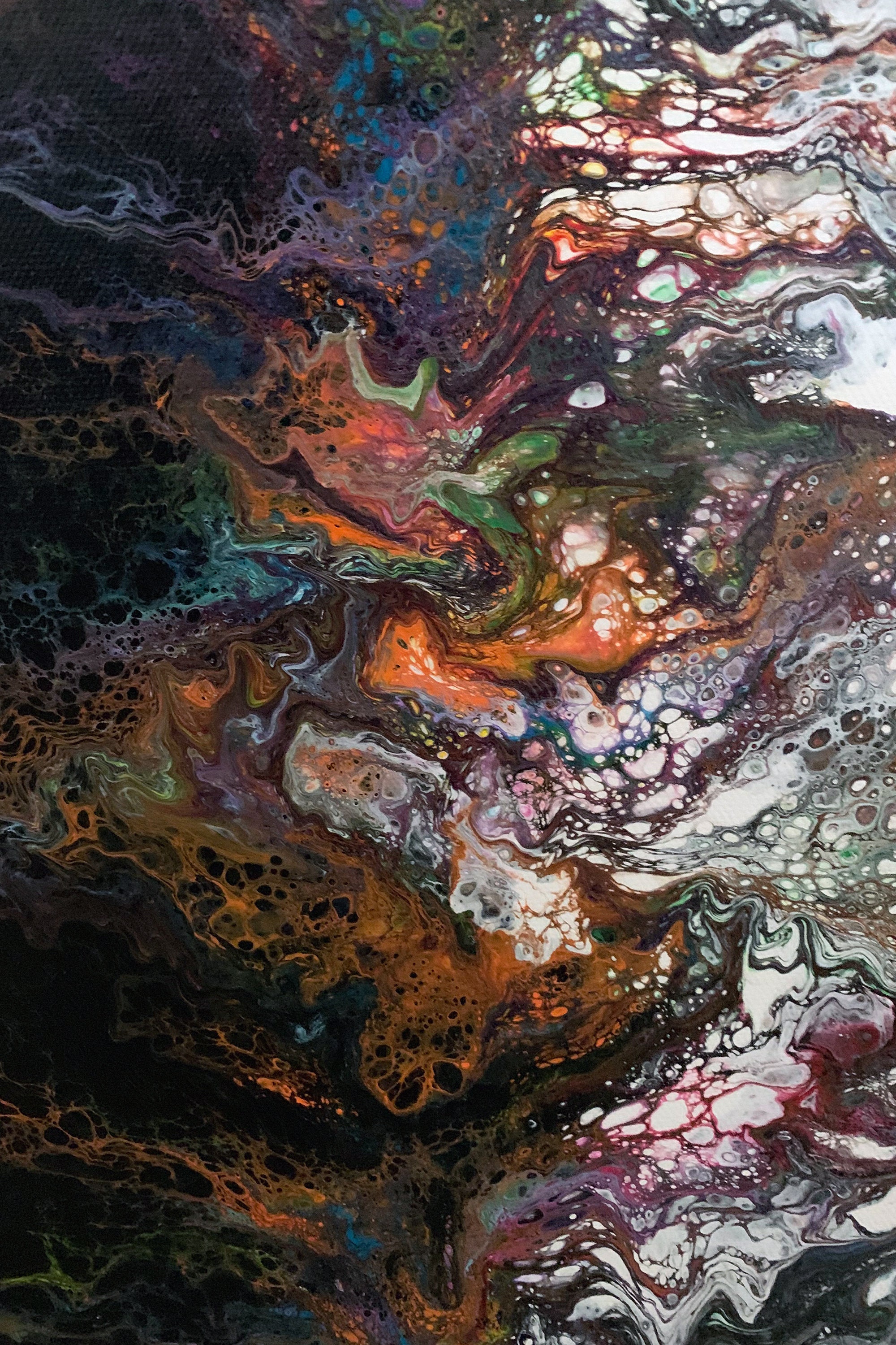 Original Abstract Painting map of the Soul 2 12x36 Acrylic on Canvas ...