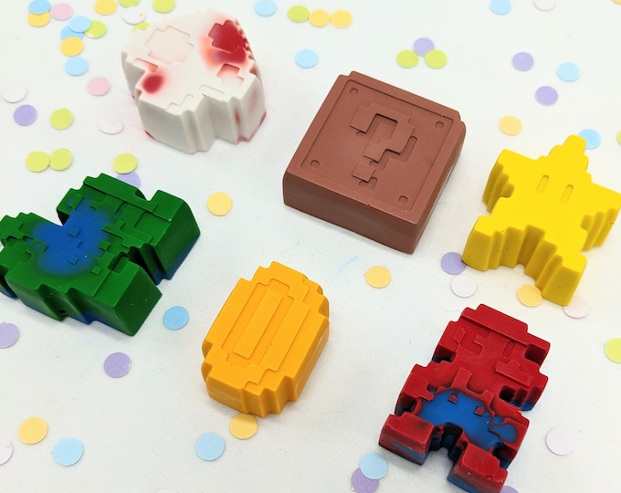 Video Game Crayon Party Favors - Etsy