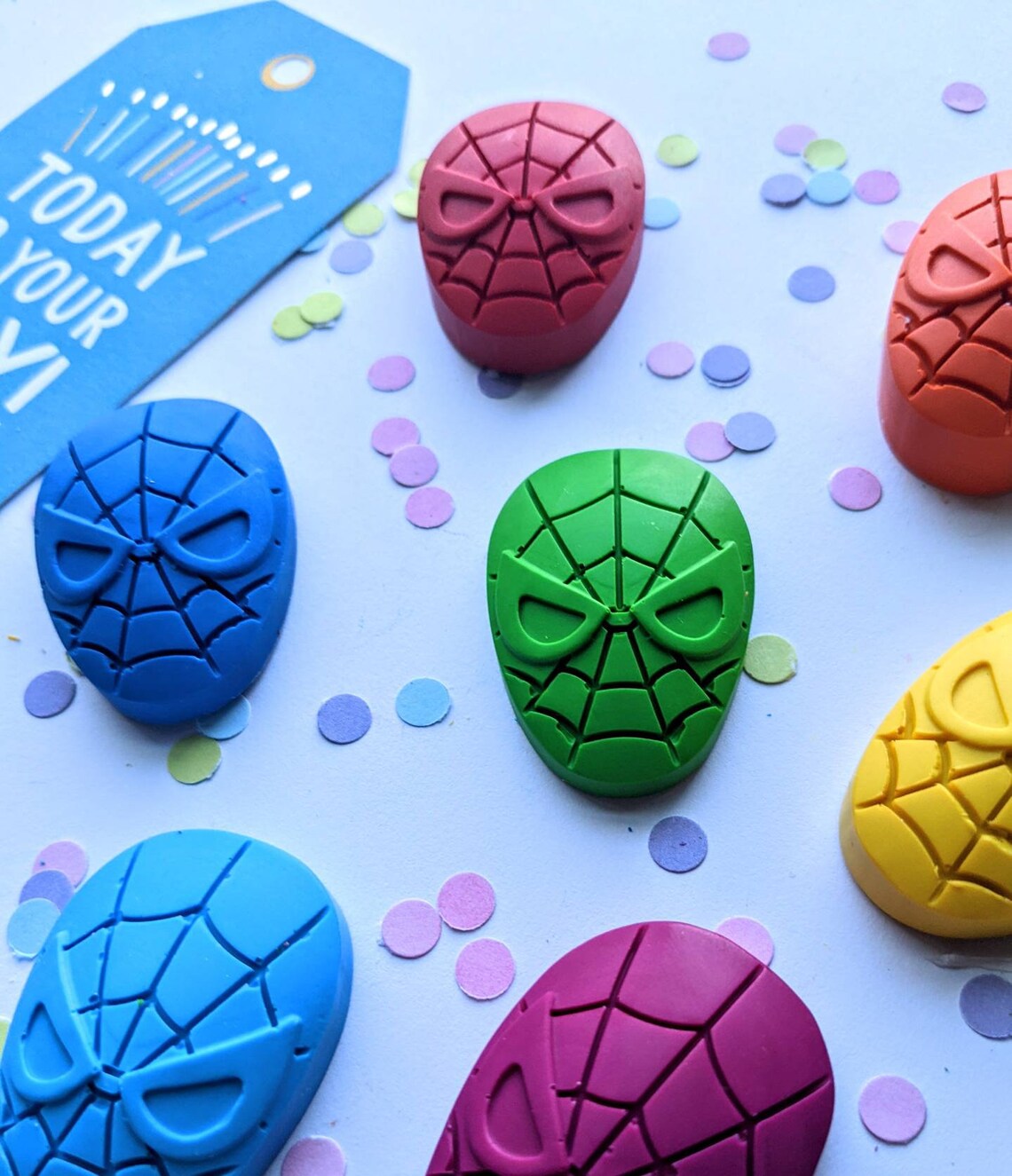 Superhero Birthday Crayon Favors - Etsy