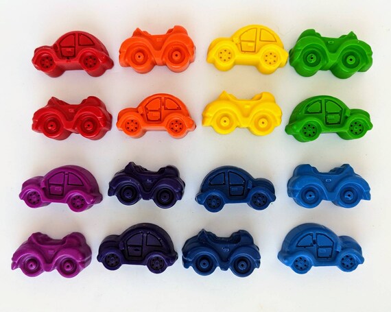 Car & Motorcycle Crayon Set | Etsy