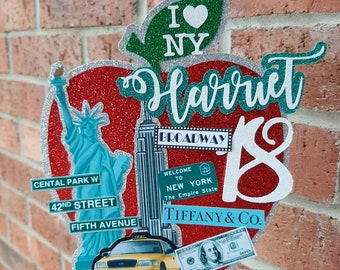 New York Cake Topper - Etsy UK