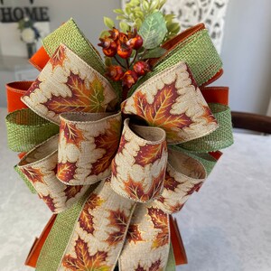 Fall Bow Thanksgiving Bow Pumpkin Bow Fall Wreath Bow Fall - Etsy