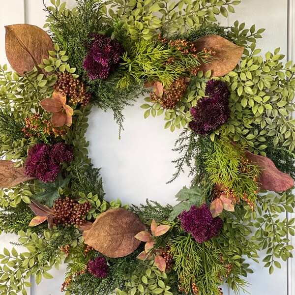 Purple Fall Wreath - Etsy