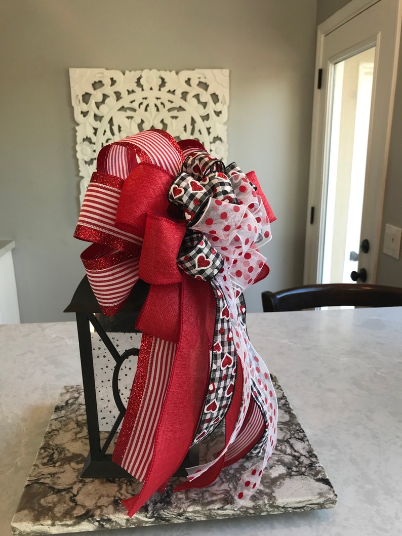 Valentines Day Bow, Valentines Wreath Bow, Valentines Day Decorations ...