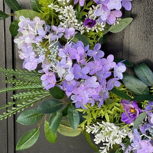 Spring Lilac Wreath for Front Door, Purple Spring Wreath, Cottage Style ...