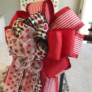 Valentines Day Bow, Valentines Wreath Bow, Valentines Day Decorations ...