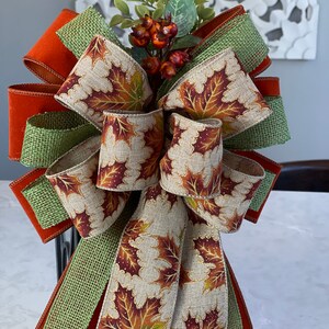 Fall Bow Thanksgiving Bow Pumpkin Bow Fall Wreath Bow Fall - Etsy
