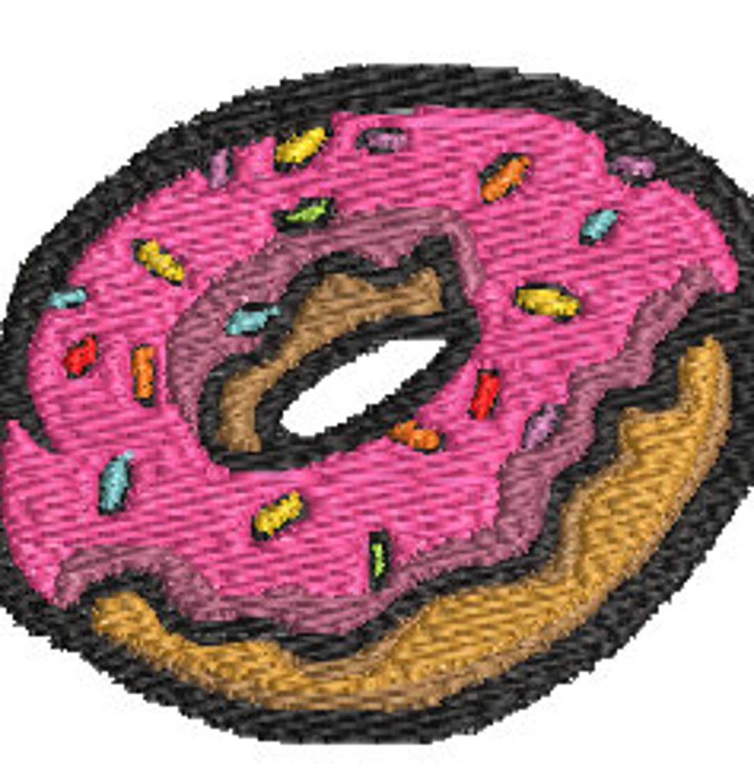 Sprinkled Donut Embroidered File | Embroidery File | Machine Embroidery ...