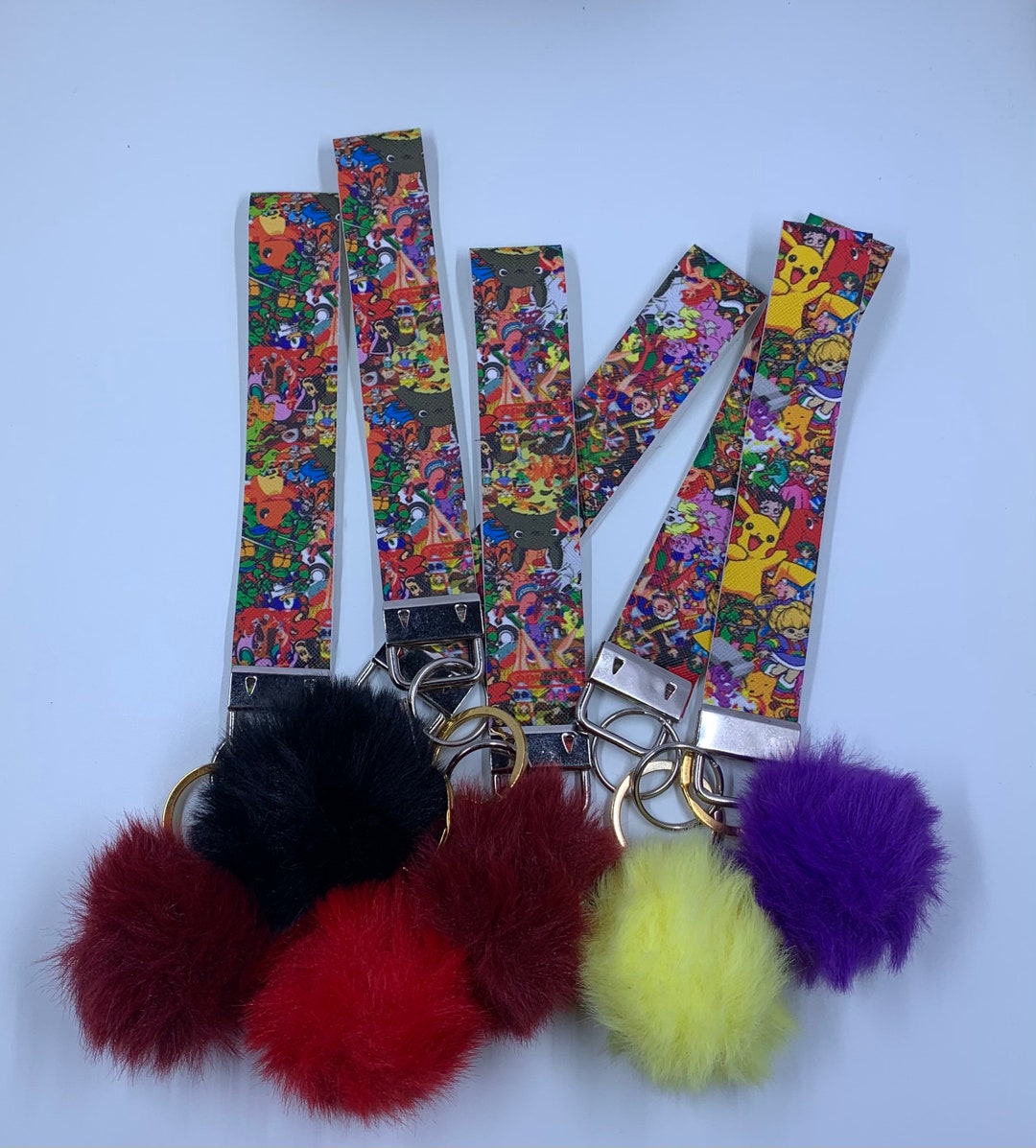 Faux Leather | 90s Nostalgia | Keychain Wristlet | Wristlet Keychain ...