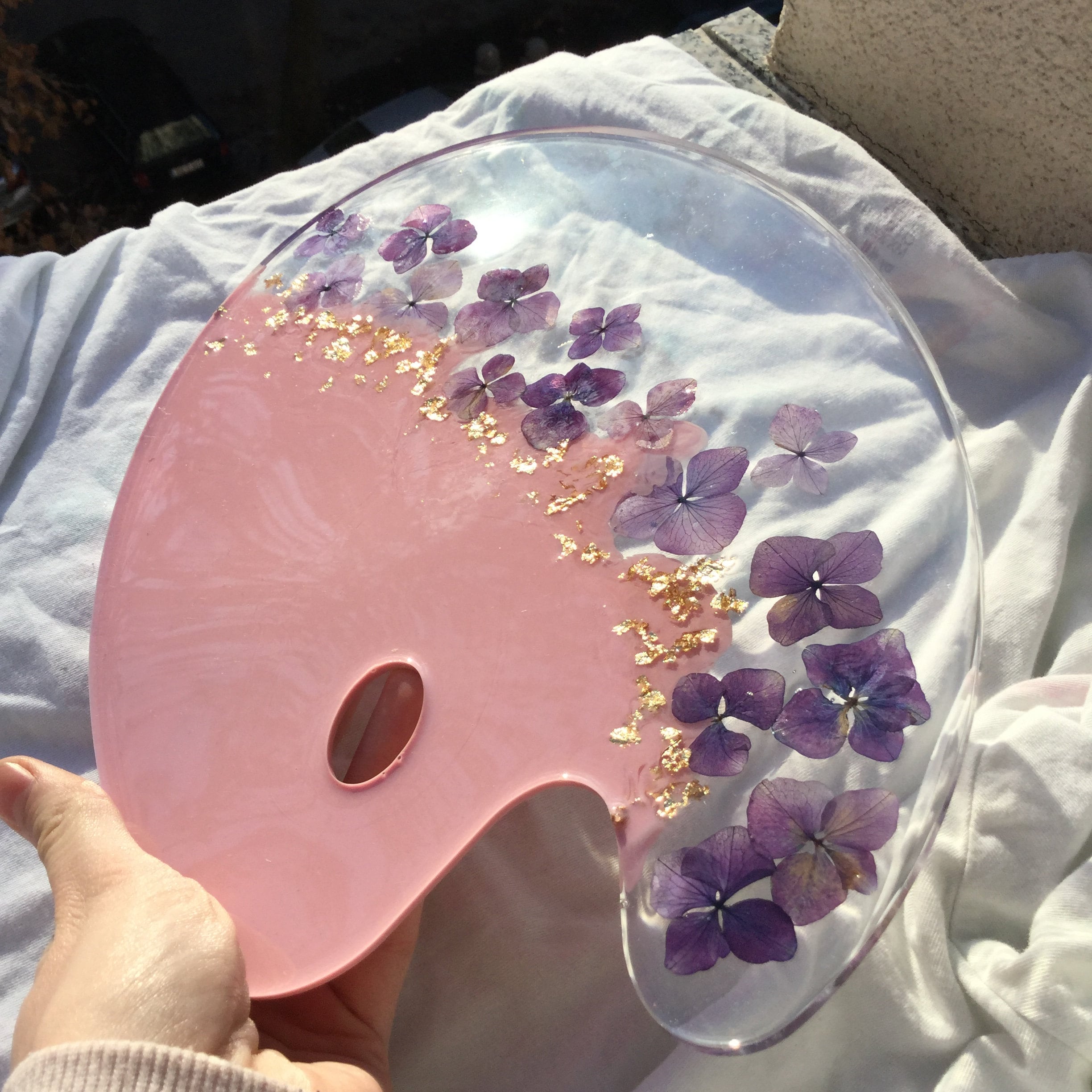 Custom made Resin Artist Painting palette with flowers | Etsy