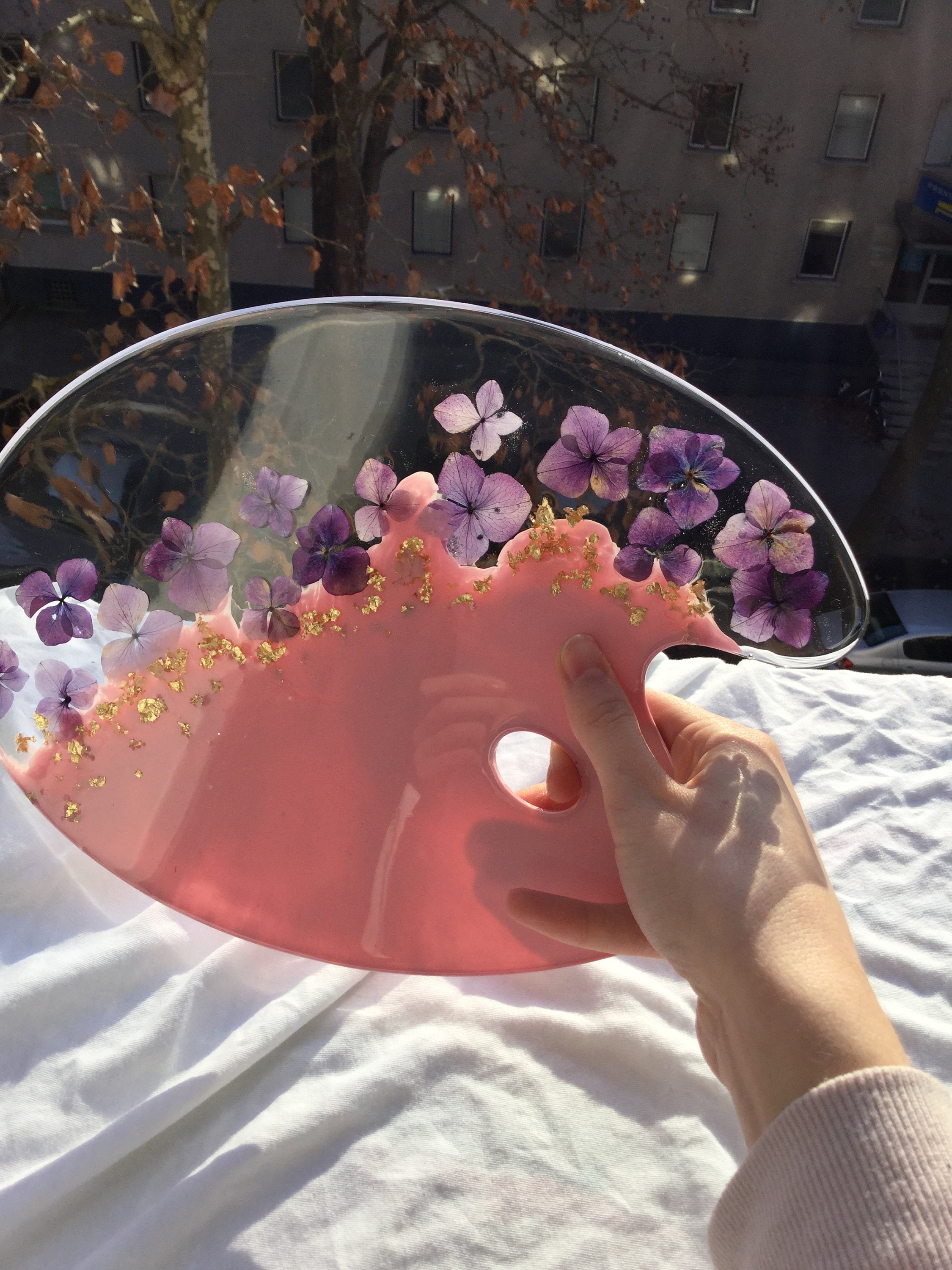 Custom made Resin Artist Painting palette with flowers | Etsy