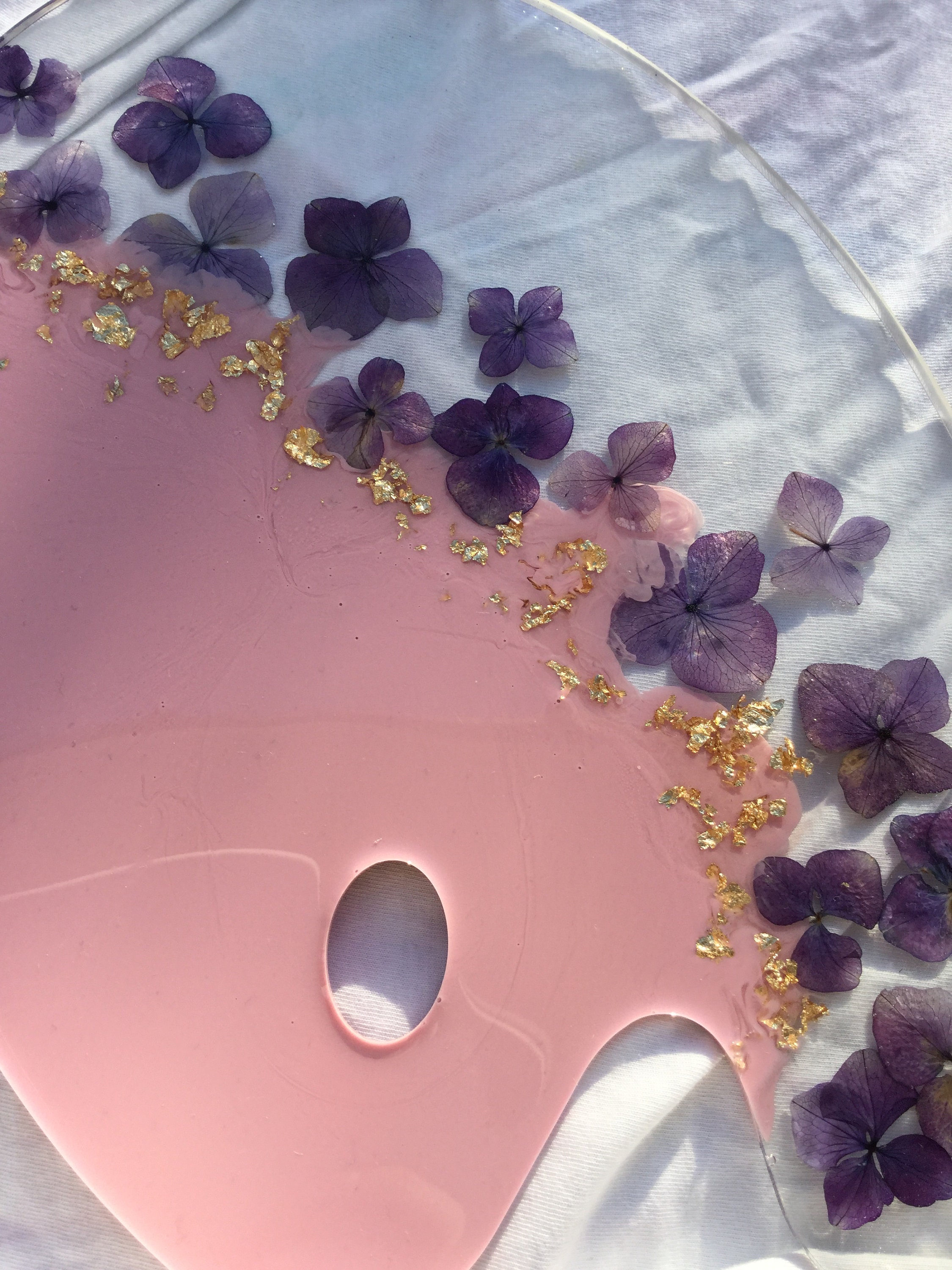 Custom made Resin Artist Painting palette with flowers | Etsy