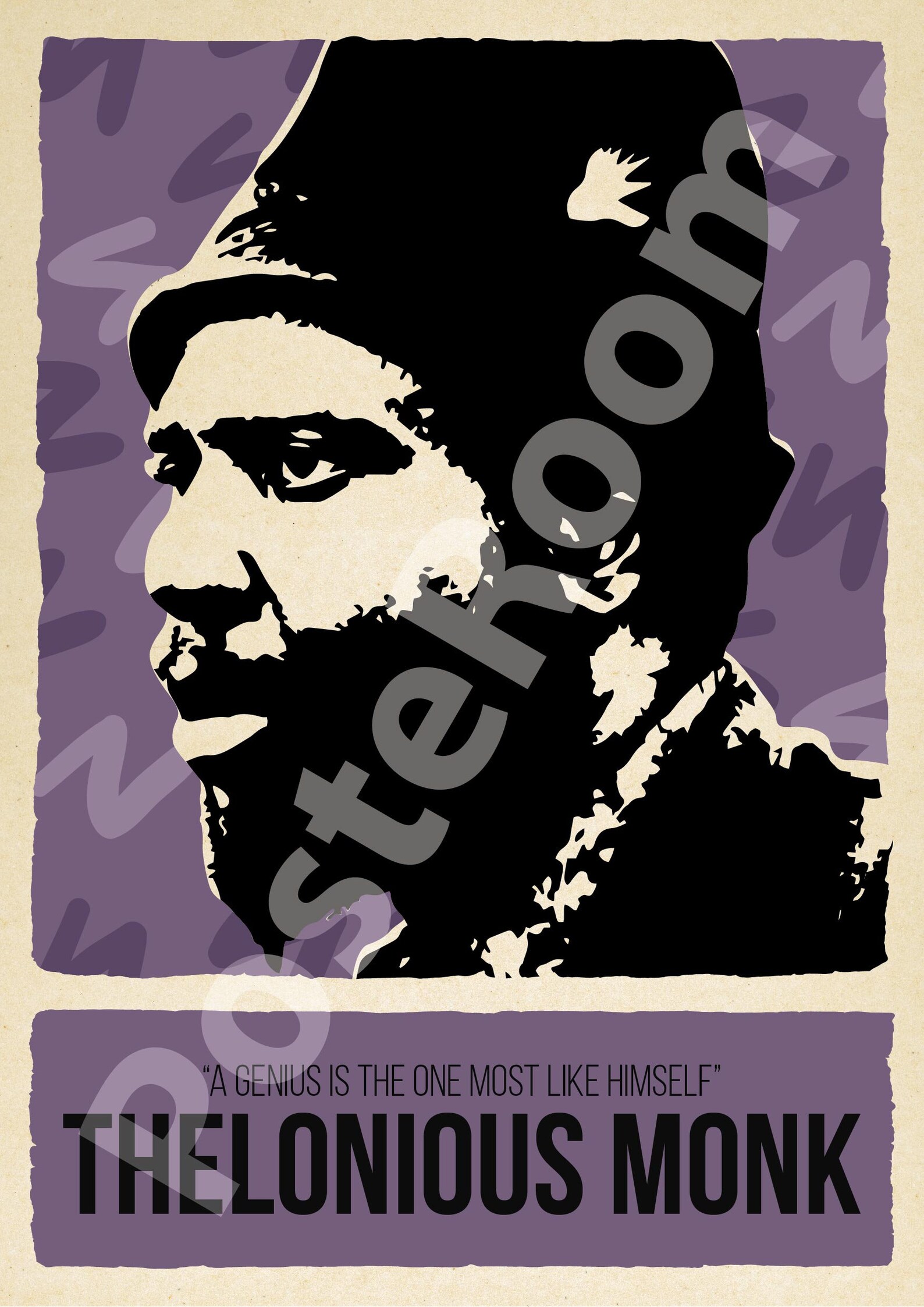 Thelonious Monk Art Poster Music Jazz Blue Note coltrane Sun | Etsy