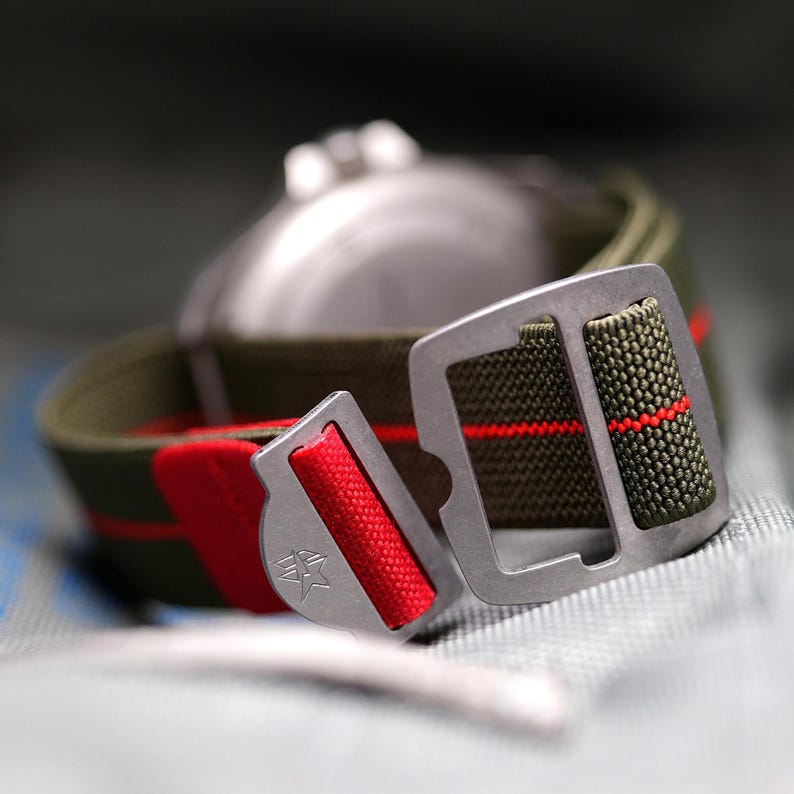 Riggerband M2 Elastic Watch Strap Cordura Laminate Parachute Webbing ...