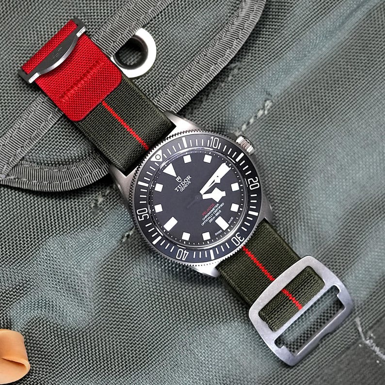 Riggerband M2 Elastic Watch Strap Cordura Laminate Parachute Webbing ...