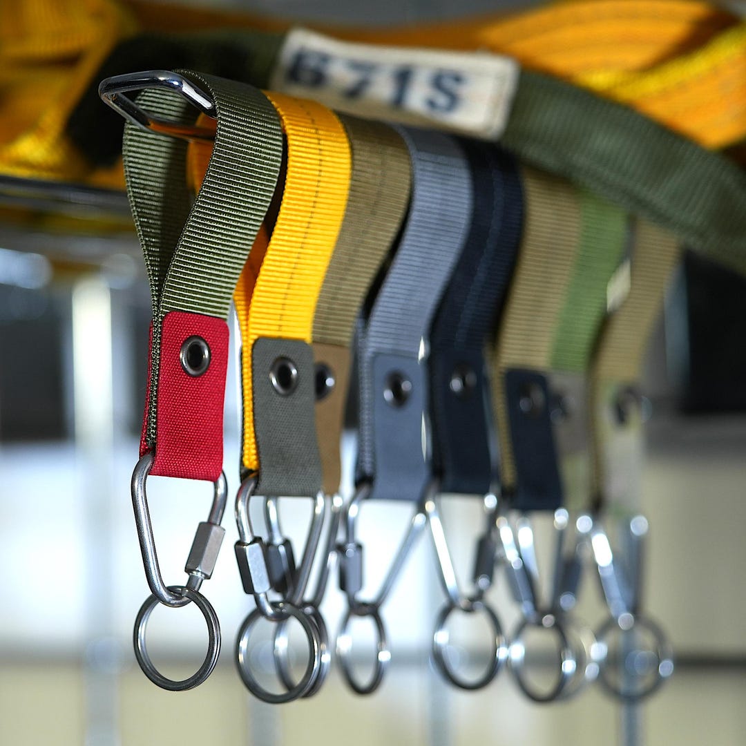 Hawkrigger Delta Key Fob, Stainless Hardware, Nylon Webbing - Etsy