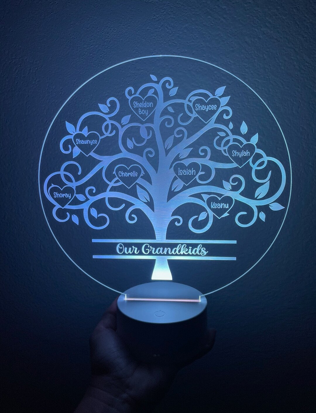 Family Tree Light With 3-14 Personalized Names - Etsy