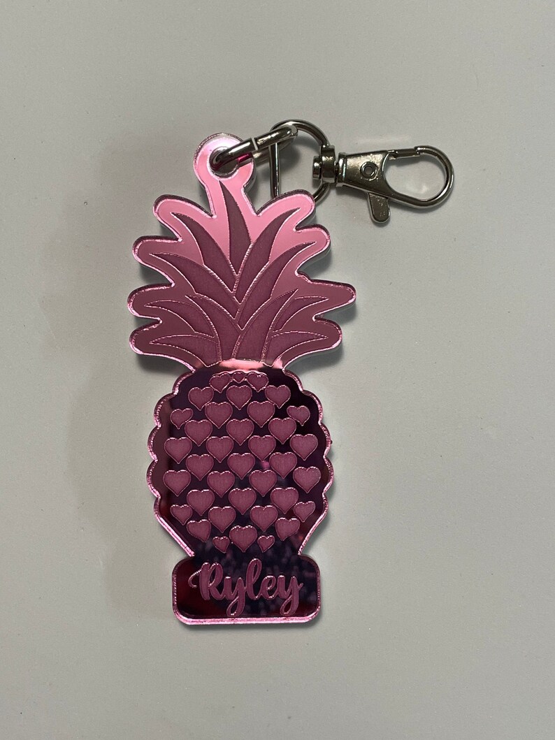 Pineapple Keychain With Personalized Name - Etsy