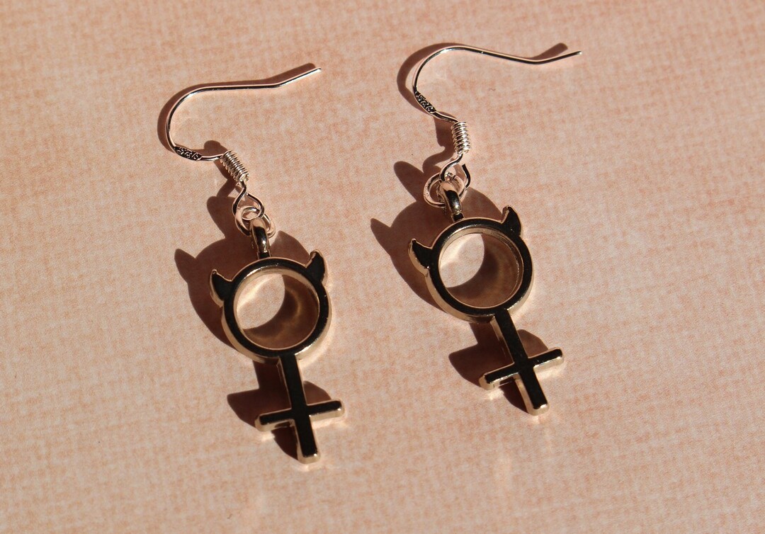 Devil Female Symbol Earrings - Etsy