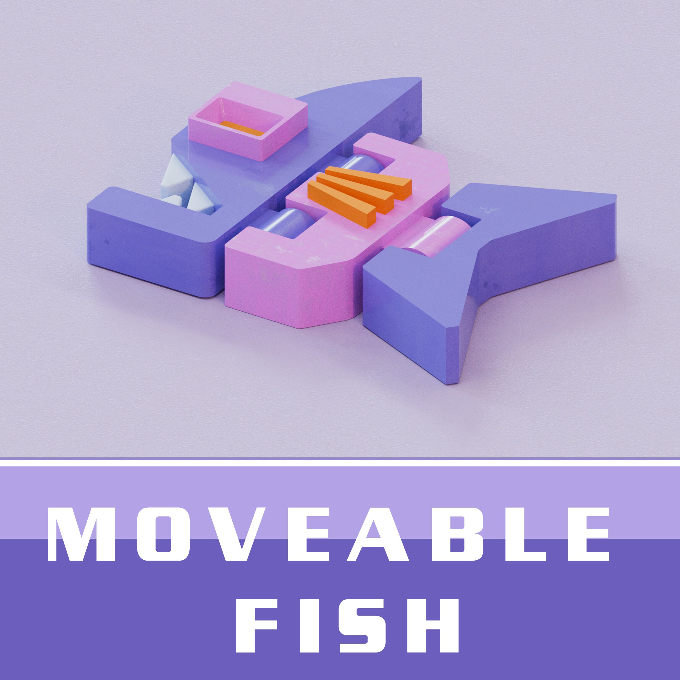 Moveable Fish for Keyspinner. 3D Piranha, Articulated Models for ...