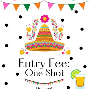 Entry Fee: One Shot Printable - Etsy