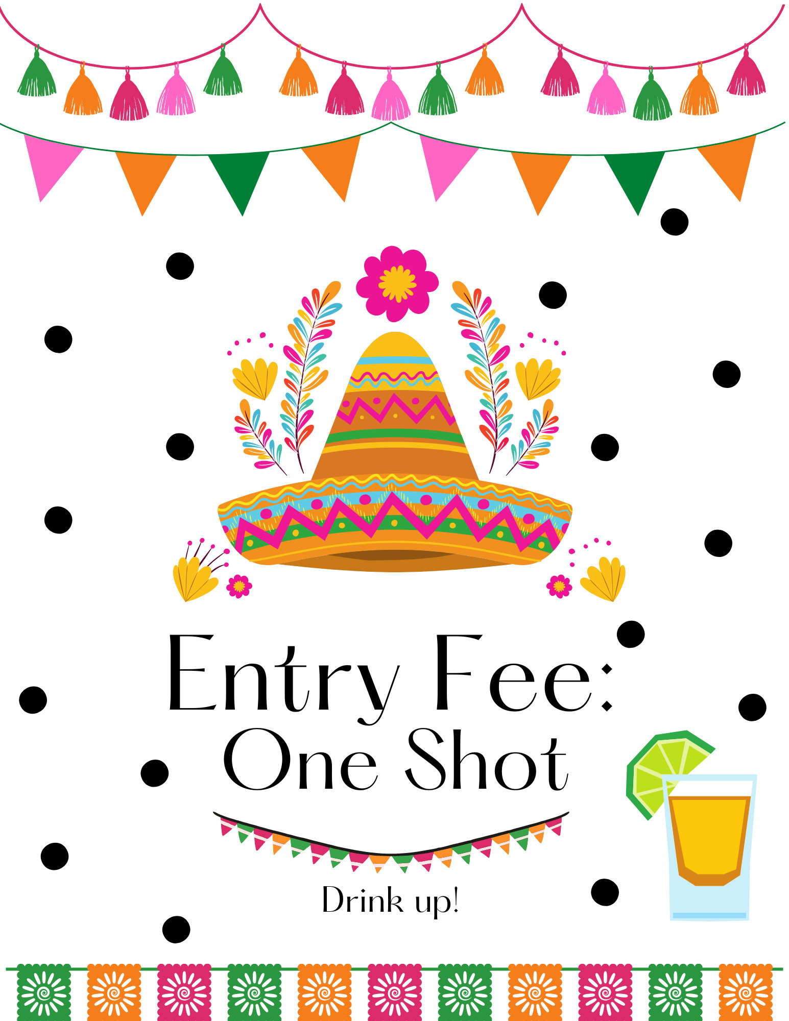 Entry Fee: One Shot Printable - Etsy