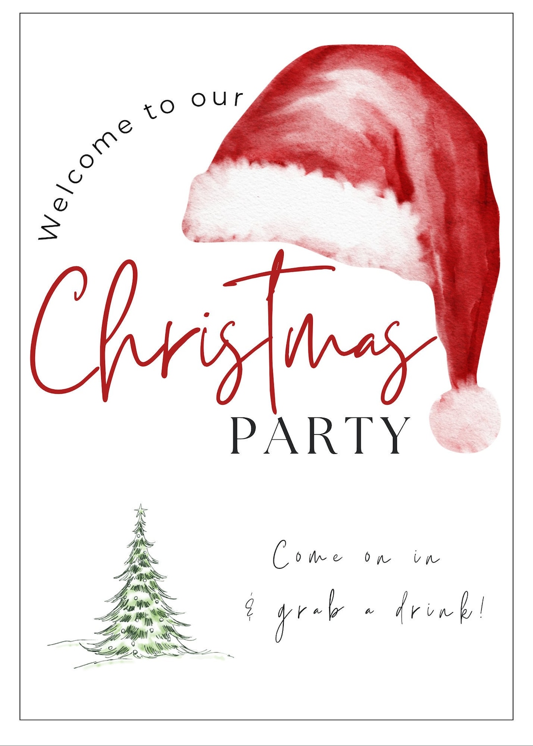 Christmas Party Welcome Sign - Etsy Australia
