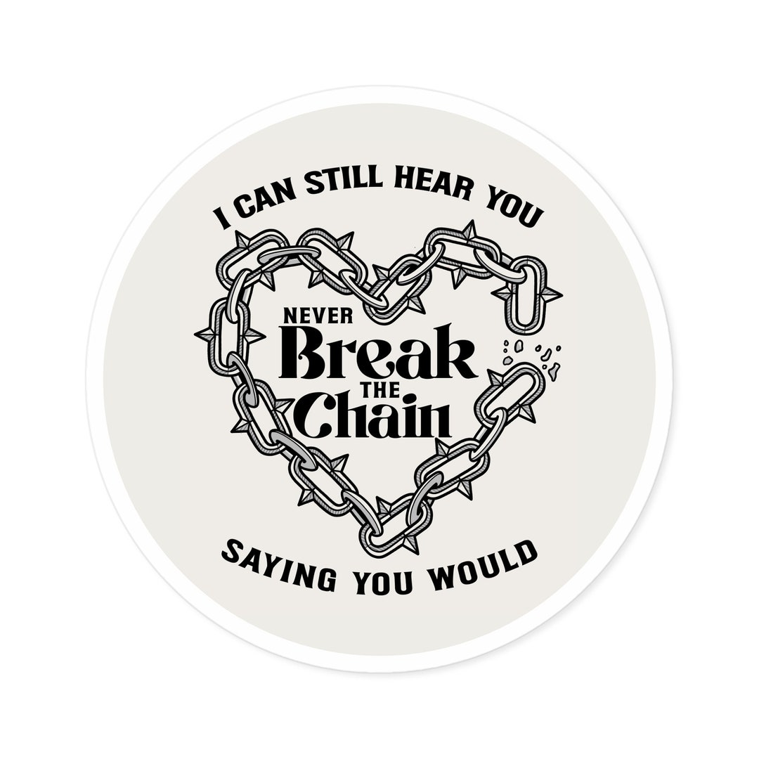 Fleetwood Mac Sticker Broken Heart Chain Never Break the Chain ...