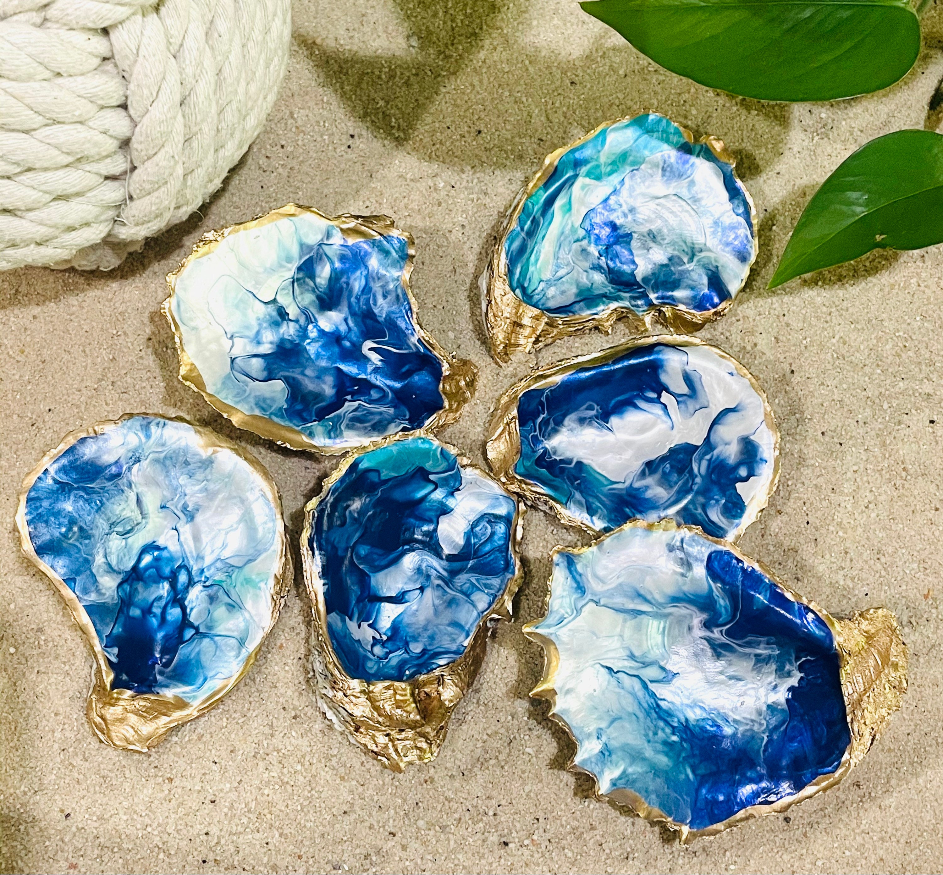 Hand Painted Oyster Shells Louisiana Oysters Coastal Decor | Etsy