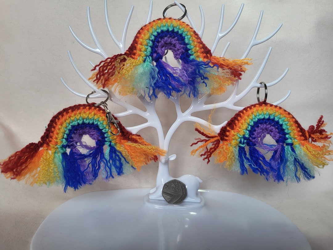 Rainbow Key Rings - Etsy