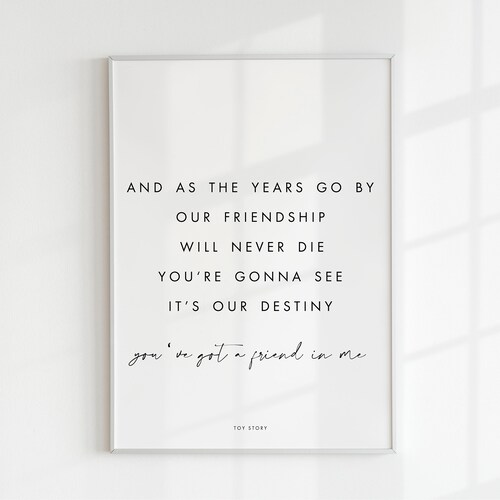 You've Got A Friend in Me Printable Home Decor Printable - Etsy