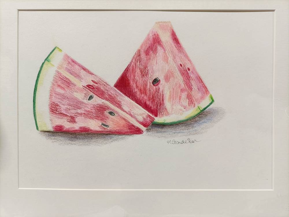 Watermelon Pencil Drawing