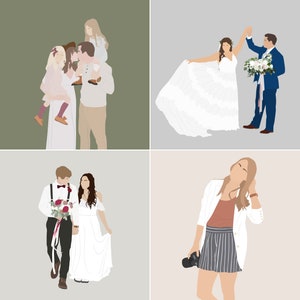 Vector Portraits Vector Illustration - Etsy