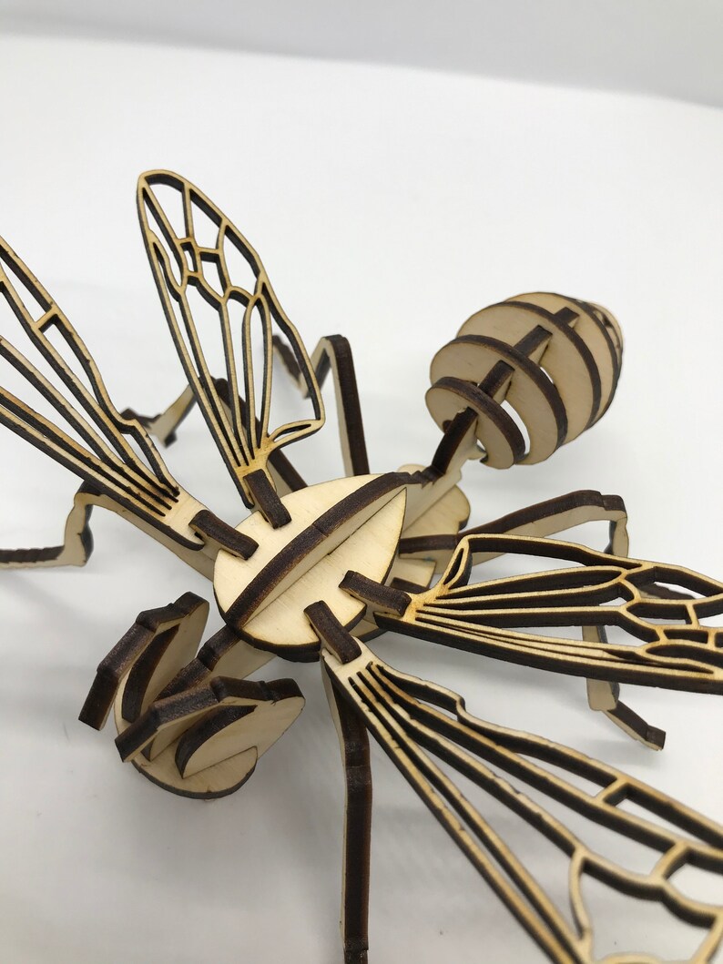 3D Laser Cut Bee Puzzle - Etsy